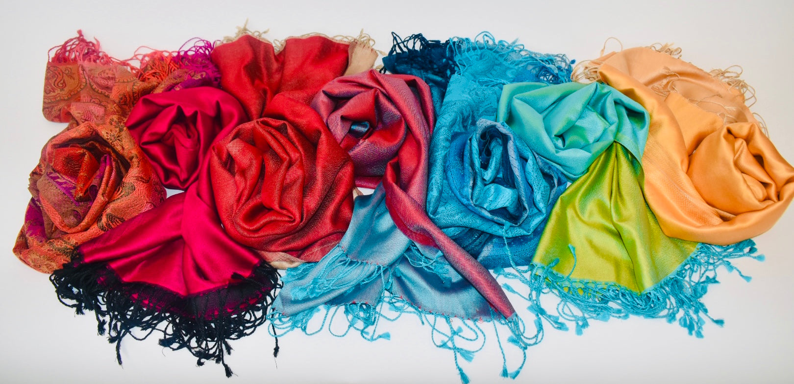 Pure Mulberry Charmeuse Silk Head Scarves, Shawls, - Maison Du Silks