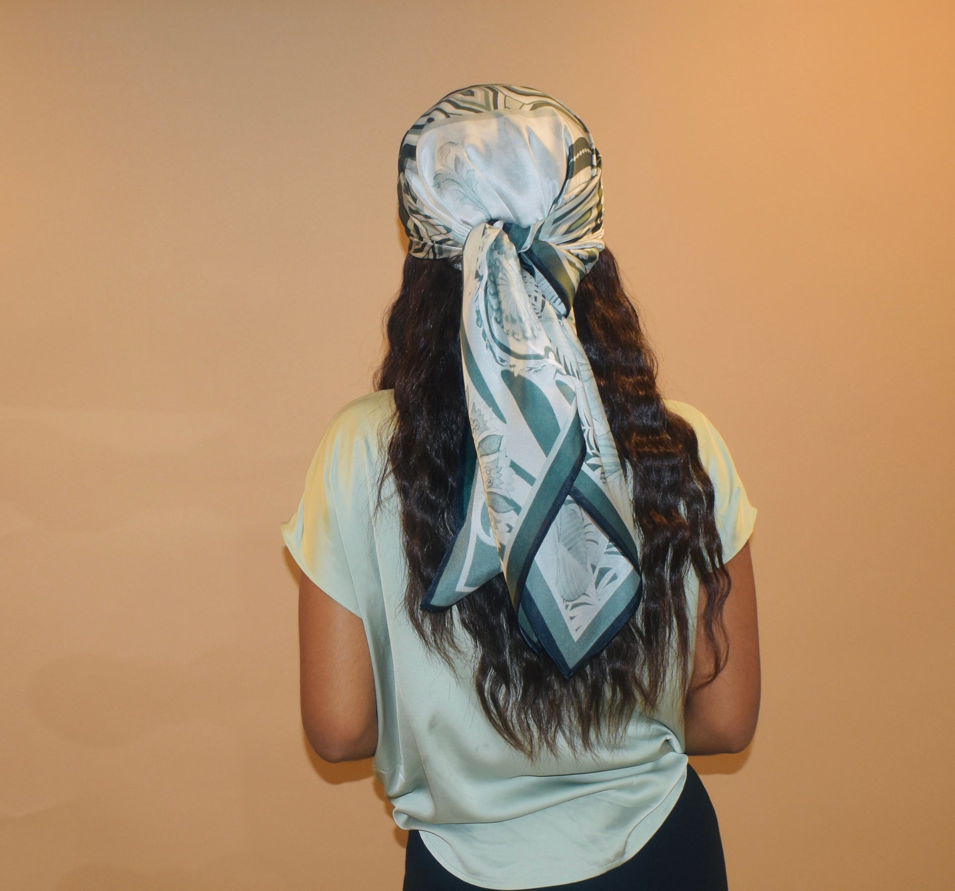 Pure Mulberry Charmeuse Silk Head Scarves, Shawls, - Maison Du Silks