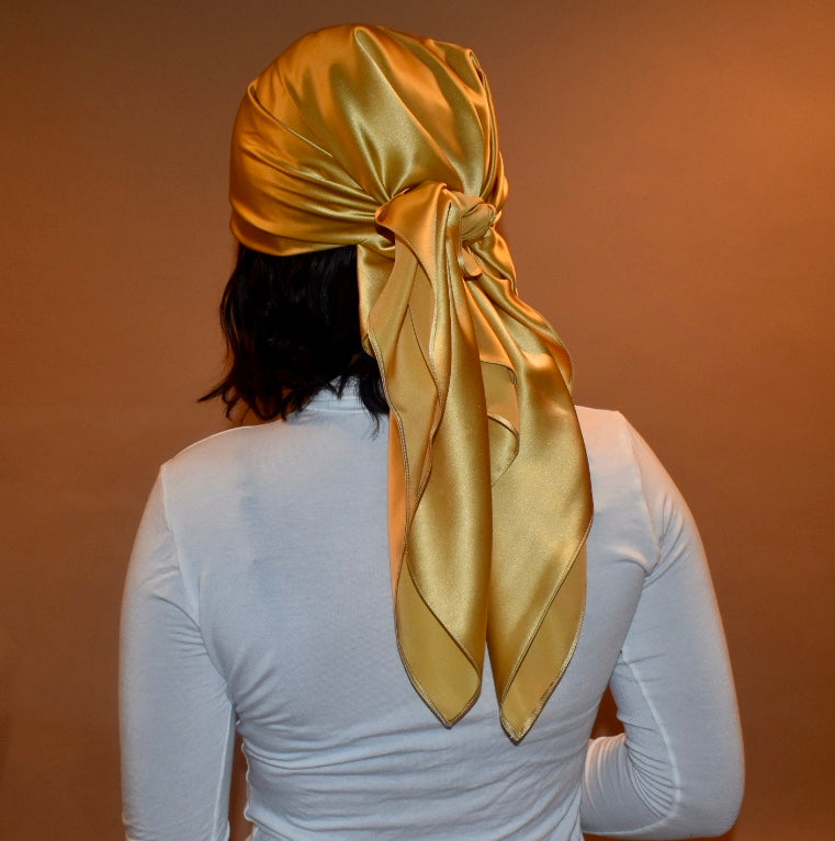 Alessia-Charmeuse Mulberry Silk Women's Head Wrap-body scarf-turban ...